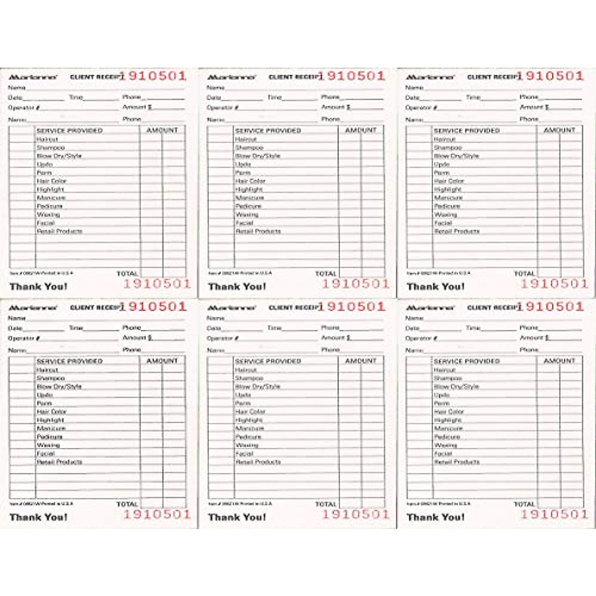 Marianna Deluxe Salon Check Pads 5'x3' White 6 x BK-08821W