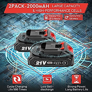 Mini Chainsaw 6 Inch Cordless, 21V Small Battery Powered Chainsaw Kit, Portable Handheld Electric Chain Saw Pruning Shears for Wood Cutting, Tree Trimming