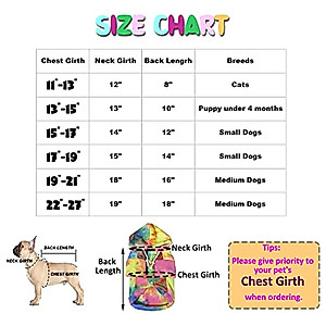 Garden Miller Dog Hoodie Sweater,Tie Dye Dog Winter Warm Coat, Dog Winter Coat Pet Clothes, Soft and Warm Dog Sweater for Cats Small Medium Dogs, Blue 2XL