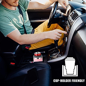 Jahao 4-in-1 Can Cooler, Stainless Steel Double-Wall Vacuum Insulated Beer Cooler/Can Holder/Slim Can Coolers for 12oz Cans, Slim Cans and Beer Bottles, or as a 14oz Coffee Mug