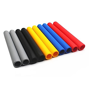 TUOREN 2pcs Drumstick Grips Comfortable Anti Slip Handles Drum Kits Percussion Accessories for Drumming Exercise (Blue)