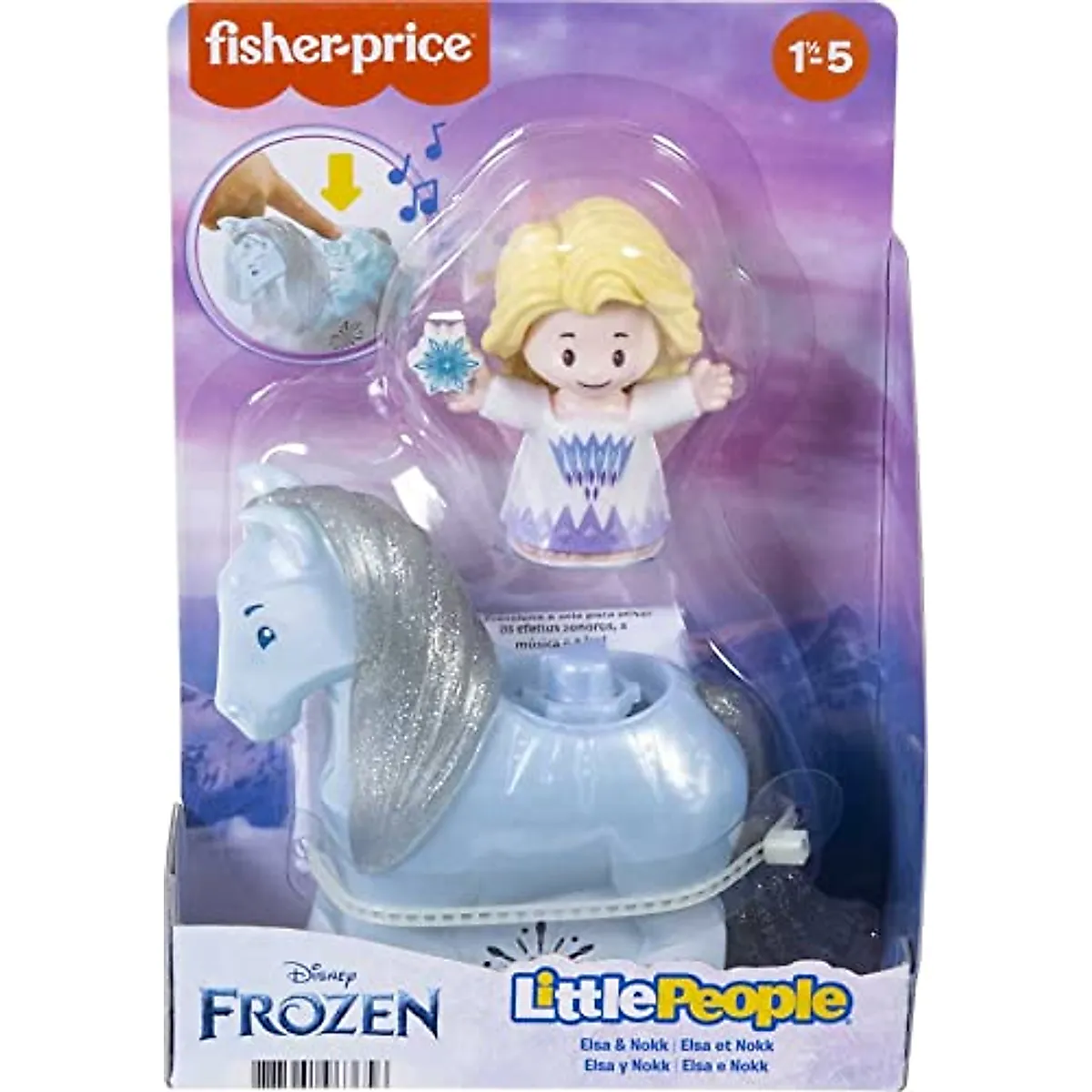 Disney Frozen Elsa & Nokk Little People Figure Set With Lights & Sounds For Toddler Pretend Play Ages 18+ Months