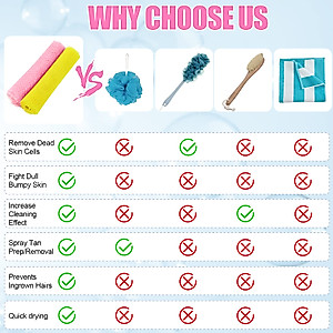 African Net Sponge Long Net Bath Sponge Exfoliating Shower Body Scrubber Back Scrubber Skin Smoother Body Exfoliating Cloth Nylon Bathing Scrubber for Men Women for Daily Use (Lake Blue Pink Yellow)