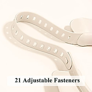 Baby Shower Cap Bathing Cap Safe Silicone Protection Bath Cap Soft Adjustable Visor Hat for Protector Head Eye Ear Shampoo Caps for Toddler,Baby, Kids,Children, Ivory - White