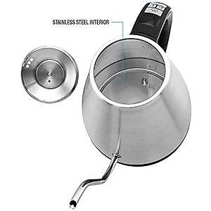 Rosewill Pour Over Gooseneck Kettle for Coffee and Tea, Temperature Control with Variable Temperature Settings, Stainless Steel, RHKT-17002