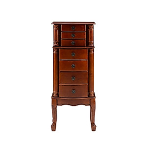 Powell Classic Cherry Jewelry Armoire, 16.5 x 40.25 x 11.88