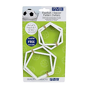 PME Football/Soccer Pattern Cutters, Standard, White