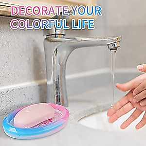 NiArt 2-Pack Faceted Oval & Rectangle Soap Dish Epoxy Resin Silicone Mold+Star Sequins Kit, Ring Dish Jewelry Tray Ashtray Candle Holder Storage Box DIY Casting Art Craft Agate Home Decoration Gift