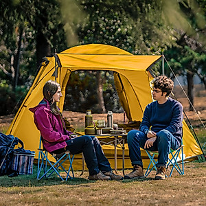 KAZOO 4 Person Camping Tent Outdoor Waterproof Family Large Tents 4 People Easy Setup Tent with Porch Double Layer