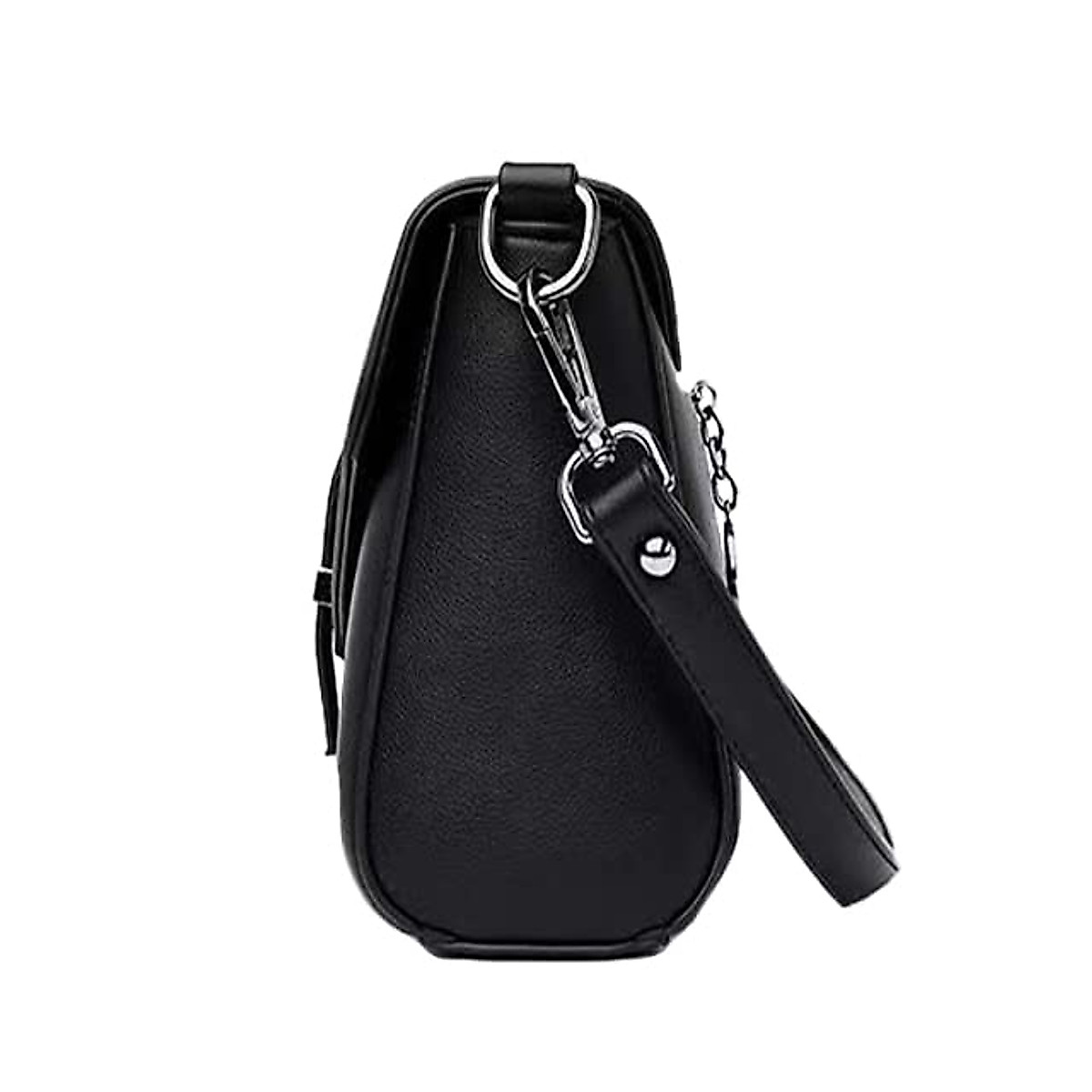 Small Shoulder Bag with 2 Removable Straps Leather Crossbody Clutch Purse Tote Handbag for Women Brown