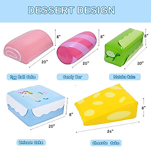 Playtime by Magifire Inflatable Climbing Blocks: Increase Motor Skills with This Dessert Themed 5-Piece Set, Toys, Safe for Kids with BPA-Free Plastic, Gifts for Toddlers 1-3