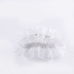 Eigso White Lace Bracelet Bangle for Women Choker PU Thight Leg Ring for Women Steampunk Gothic