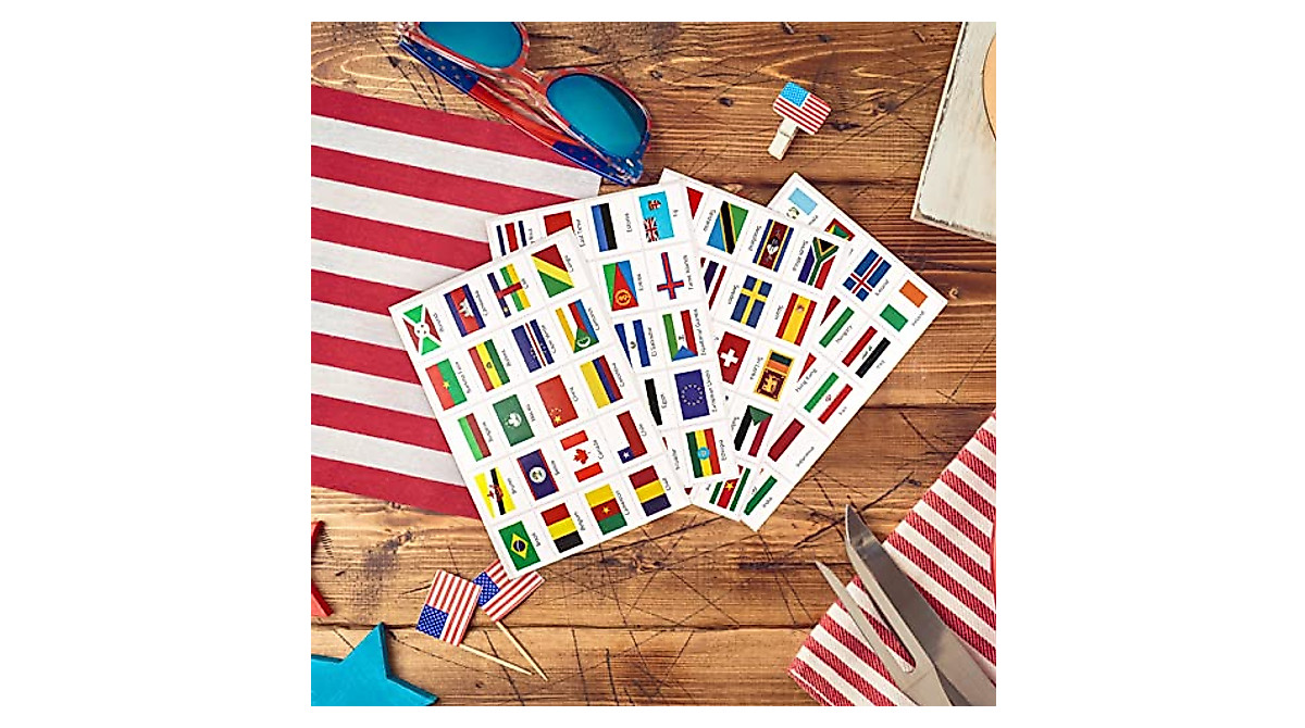 960 Pieces World Flag Stickers Country Stickers Flags of The World ...