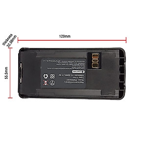 SCESMIA (2 Pack) 7.5V PMNN4476A Replacement Battery for Motorola CP185 CP1200 CP1300 CP1600 CP1660 CP476 CP477 EP350 Radios BLI-4081 PMNN4081 PMNN4080 PMNN4082 PMNN4404 with Belt Clip