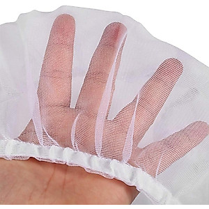 lustrioustoy Bird Cage Seed Catcher, Large, Seed Catcher Guard Net Cover, Prevent Scatter and Mess, Soft Airy Cage Net Stretchy Skirt, Prevent Scatter and Mess(White, 118 x 15.7 Inch)