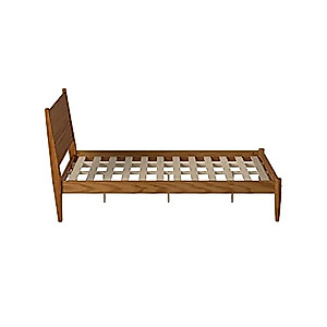 Mid-Century Panel Bed - King Size - Castanho Finish