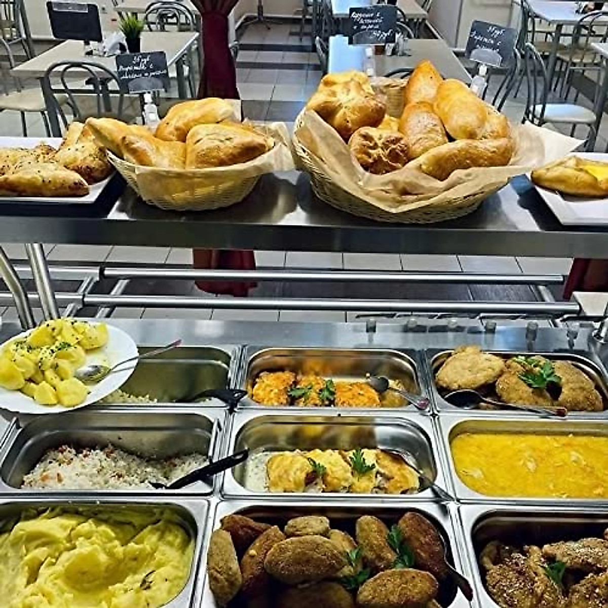 4 Pack 1/3 Size x 2.5 Inch Deep Steam Table Pan, 12.8"x6.9"x2.6" Stainless Steel Anti-Jam Hotel Pan for Food Warmer, Buffet Server, Restaurants and Catering Supplies, 22 Gauge