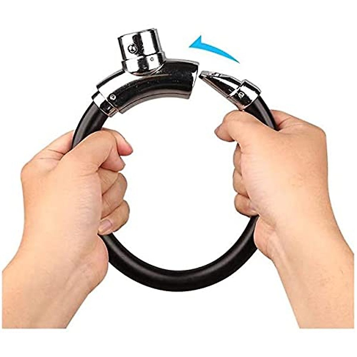 Bicycle Lock, Anti-Theft Steel Cable Lock, Portable Mini Ring Lock Mountain Road Bike Riding Equipment Accessories(Color:Black)