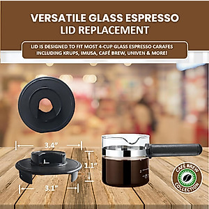 Espresso Carafe Lid, Universal Replacement fits Krups, IMUSA, Hamilton Beach, Mr. Coffee, Breville, Univen