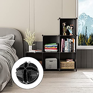 Wolizom Plastic Connector 20 Wire Cube Plastic Connector for Modular Storage Organizer Closet and Wire Shelving（Black）