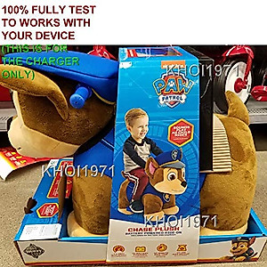 KHOI1971 Wall Charger AC Adapter Power Compatible with Huffy 19089 PAW Patrol Chase Plush Ride on 6V-Volt Battery