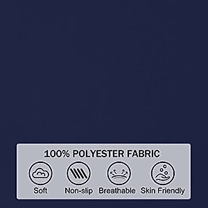 downluxe Outdoor Chair Cushions, Waterproof Round Corner Memory Foam Seat Cushions with Ties for Garden Patio Funiture, 17" x 16" x 2", Navy, 4 Pack