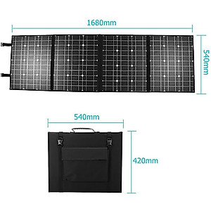 150W Foldable Monocrystalline Solar Panel Outdoor Power Generation Board Solar Suitcase for Battery Charging Cars