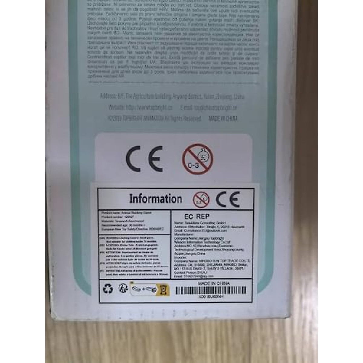 TOP BRIGHT Colored Stacking Board Game for Kids Ages 4-8, 51 Piece Wooden Blocks Toy for Children（New Version ）