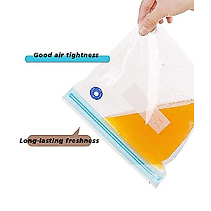 Sous Vide Bags,40 PCS Reusable Vacuum Sealer bags for food,2 Size Vacuum Zipper Bags with 4 Sealing Clips for Anova and Joule Cookers, Food Saver Freezer Bags