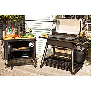 Everdure FURNACE 3-Burner Gas Grill, Liquid Propane Portable BBQ Grill with Die-Cast Aluminum Body and Fast-Ignition Technology, 466 Square Inches of Grilling Surface, Adjustable Height, Matte Black