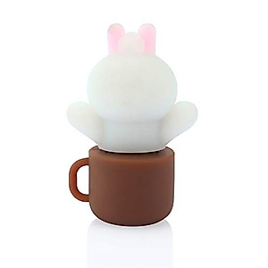 Novelty Happy Rabbit Bear Cup Shape Design 16GB USB 2.0 Flash Drive Cute Memory Stick Stitch Thumb Drive Data Storage Pendrive Cartoon Jump Drive Gift