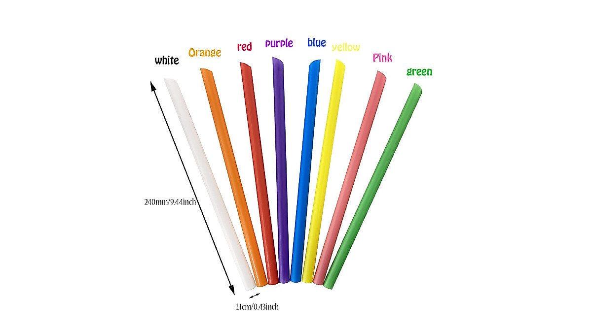 200 Pack Multi Color Milkshake Straws - Perfect for Drinks & Parties