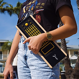 Guitar Pad Accessory for J-Play MIDI controller - 6 Frets and Effect Zone, Dedicated Musical App Included, Plug & Play Music instrument Water Edition