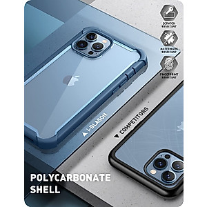 i-Blason Transparent Case for iPhone 13 Pro Max (6.7 Inch) Bumper Case 360 Degree Mobile Phone Case Robust Protective Cover [Ares] with Screen Protector 2021 Myth