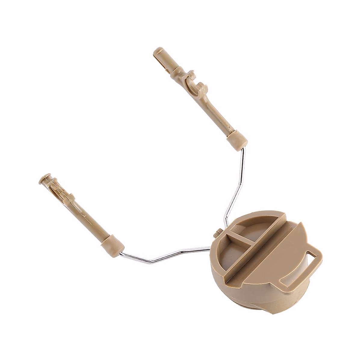 2pcs Helmet Rail Adapter Headset Helmet Adapter Arc Rail Adaptor Suspension Headphones Bracket Hunting Earmuffs Support Left & Right Side Support for Peltor Comtac(Brown)