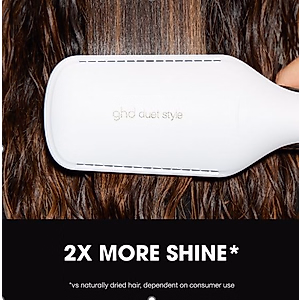 ghd Duet Style ― 2-in-1 Flat Iron Hair Straightener + Hair Dryer, Hot Air Styler to Transform Hair from Wet to Styled ― White