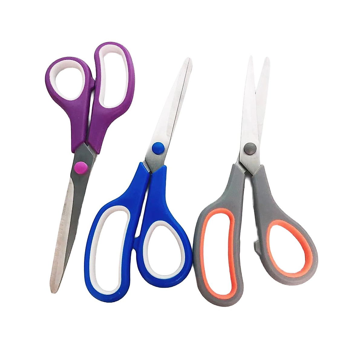 S & E TEACHER'S EDITION Scissors 3 Bulk Pack, 8.5 Inch Ultra Sharp Blade Shears, Comfort-Grip Professional All Purpose Scissors, for Office Sewing Fabric Home Craft School Supplies DIY