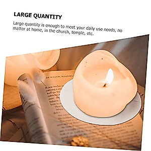 SEWACC 300 Pcs Candle Tray Accessory Tray Office Tables for Home Home Candles Candles Drip Protector Paper Drip Protectors Drip Protective Plate Aluminum Foil White Wafer