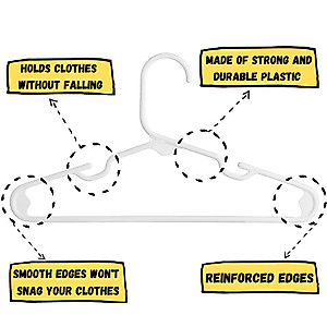 Mr. Pen- Plastic Kids Hangers, 10 Pack, Baby Hangers, Baby Hangers for Nursery, Baby Clothes Hangers, Baby Hangers for Closet, Kid Hangers, Kids Hangers Plastic, Childrens Hangers, Small Hangers.