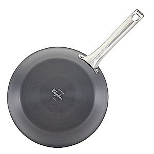 Ayesha Curry Home Collection Hard Anodized Nonstick Frying Pan / Fry Pan / Hard Anodized Skillet Set - 9.25 Inch and 11.5 Inch, Gray