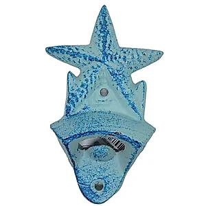 Cast Iron Wall Mounted Starfish Bottle Opener by GSM
