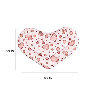 Hamster Mouse Winter Warm Pad - Mini Pet Bed Pads for Small Animals, Hedgehog / Guinea Pig / Dwarf Bunny / Rabbit's Warmer House Cotton Nest, Heart Shape (Pink)