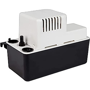 Little Giant VCMA-20ULST 115 Volt, 80 GPH, 1/30 HP Automatic Condensate Removal Pump with Safety Switch and Tubing, White/Black, 554435