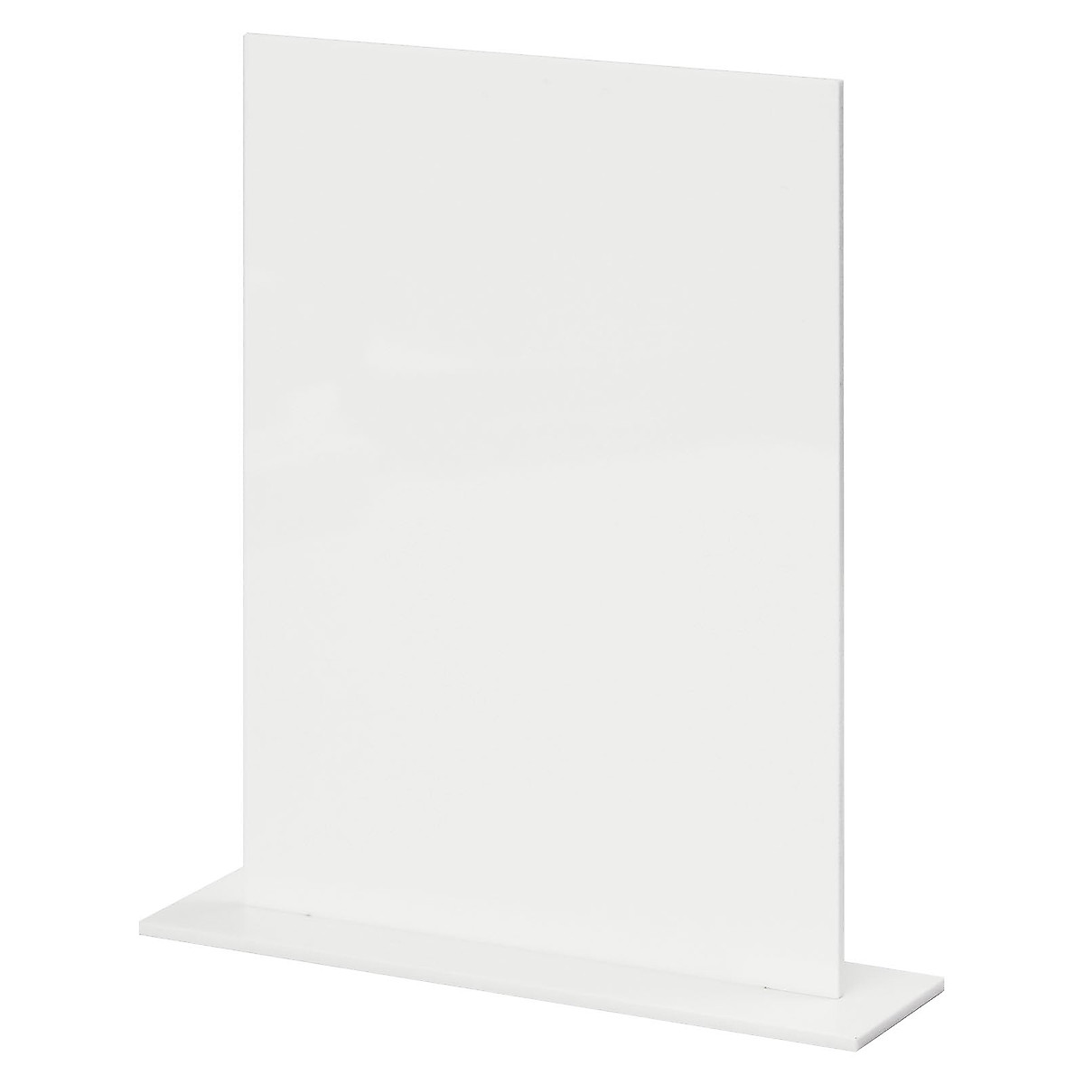 JINMURY 8x10 Inch White Acrylic Sign with Stand | 5 Pack Blank Acrylic Table Signs and Base for DIY Wedding Table Numbers, Wedding Signage, Events& Parties