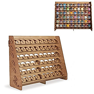 Plydolex Citadel Paint Rack Organizer with 60 Holes for Miniature Paint Set - Wall-mounted Wooden Craft Paint Storage Rack - Craft Paint Holder Rack 16x5.2x12.6 inch