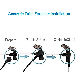 Single Wire Earpiece for Motorola Radios CLS 1410 CLS 1110 DTR410 DTR550 DTR600 DTR700 RDU4100 RDU4160D RMM2050 RMU2040 RMU2080D RMU2080 DLR1020 DLR1060 VL50, CLS1410 CLS1110 Acoustic Tube Headset