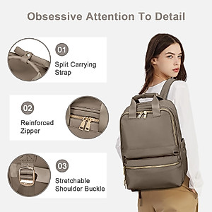 suratio Travel Backpack Carry On Flight Approved Small Travel Backpack For Women Carry On Backpack Personal Item Travel Bag Laptop Teacher Backpack Work Backpack For Traveling On Airplane Dark Brown