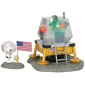 Department 56 Peanuts Village Accessories Beagle Has Landed Lit Figurine Set, 5.51 Inch, Multicolor