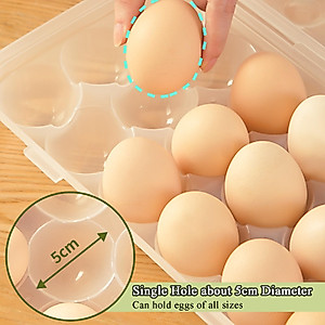 CYEAH 12 Grids Egg Holders, Reusable Egg Cartons Tray Egg Containers with Lid for Refrigerator, Large Capacity Egg Organizer Box for Home Kitchen Outdoor Picnic Hiking Storage, Set of 10