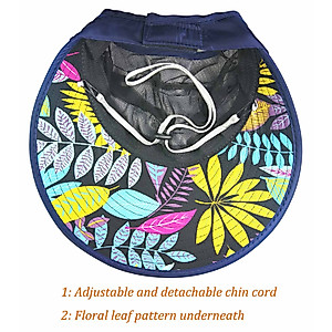 HINDAWI Sun Hat Sun Hats for Women Wide Brim Packable UV Protection Visor Floppy Womens Beach Summer Cap Navy